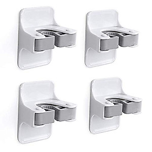 MCOMCE Broom Holder, Sturdy Broom Holder Wall Mount, Broom Gripper Holds Self Adhesive No Drilling Super Anti-Slip, Broom and Dustpan Hanger for Home, Kitchen, Garden, Garage Storage Systems, 4 PCS