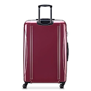 DELSEY PARIS Helium Aero Hardside Expandable Luggage with Spinner Wheels, Peony Pink, Checked-Large 29 Inch