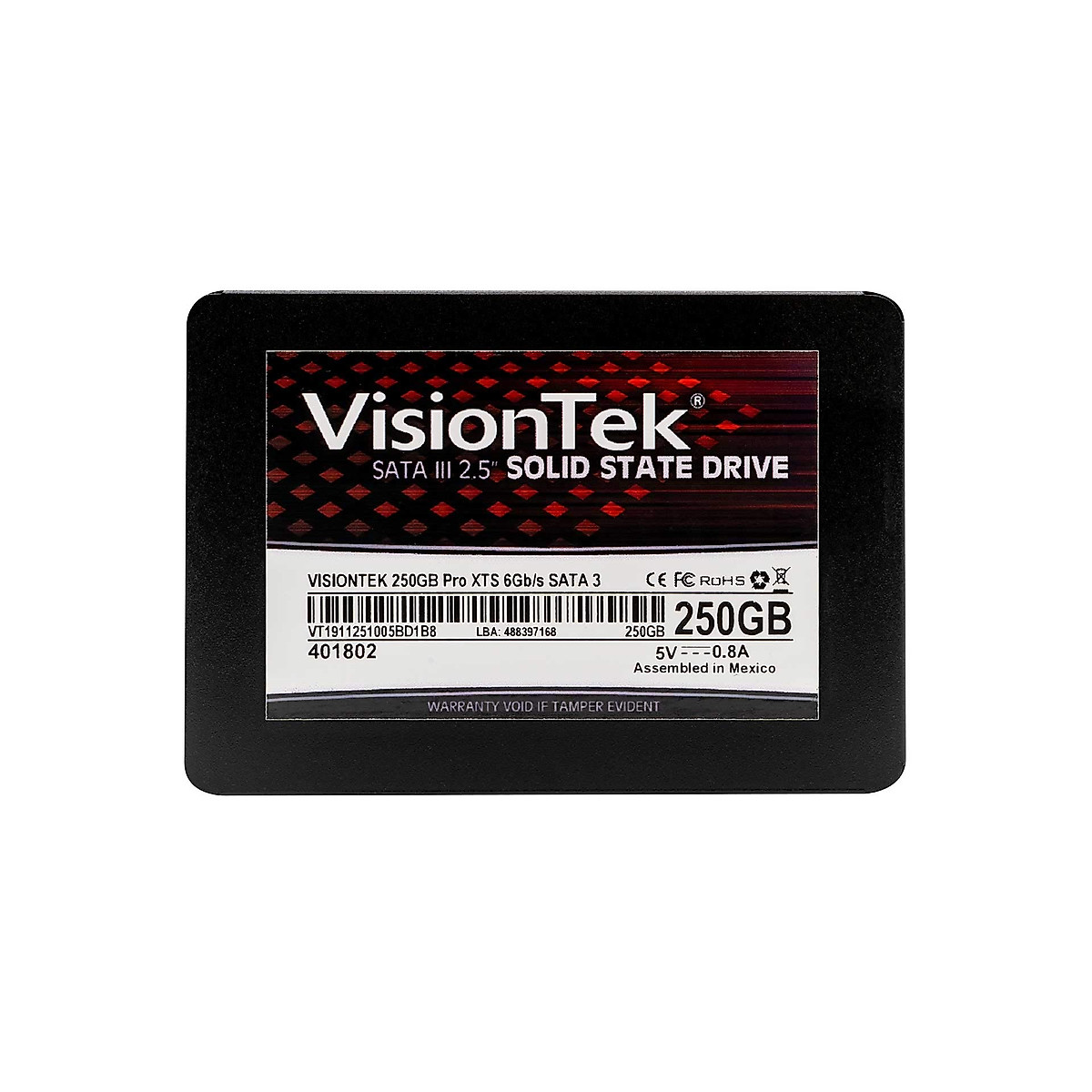 VisionTek PRO XTS 7mm 2.5 Inch SATA III SSD - 250GB - Desktops, Laptops, Mac Systems