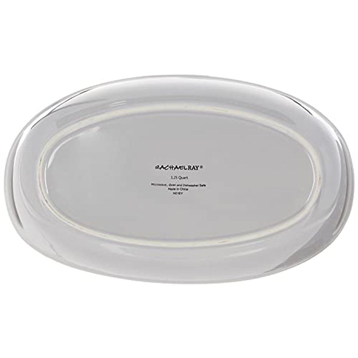 Rachael Ray Ceramics Bubble and Brown Oval Baker Set, 2-Piece, Light Sea Salt Gray -