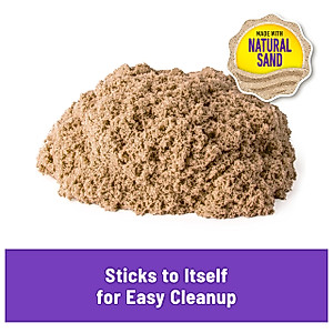 Kinetic Sand, 11lb (5kg) Natural Brown Bulk Play Sand for Arts and Crafts, Sandbox, Moldable Sensory Toys for Kids Ages 3 and up