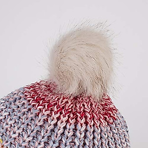 LLmoway Baby Girl Winter Hat Warm Earflap Beanie Fleece Lined Knit Cap Infant Pilot Pom Hat Pink