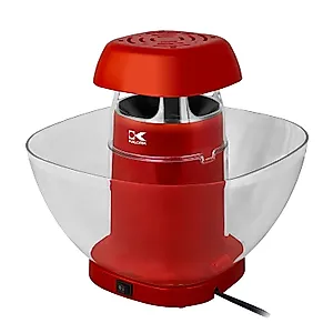 Kalorik Hot Air Volcano Popcorn Maker, Family Size Healthy Traditional No Oil Required Fast n Easy, Low Calorie Snack.