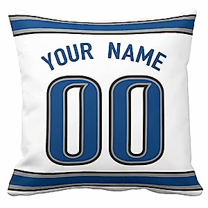 Detroit Throw Pillow Custom Any Name and Number for Men Youth Boy Gift