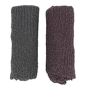 Buthneil 2 Pack Newborn Boy Girl Baby Stretch Wrap Photo Props Wrap-Baby Photography Props Photo Blanket, Purple & Gray