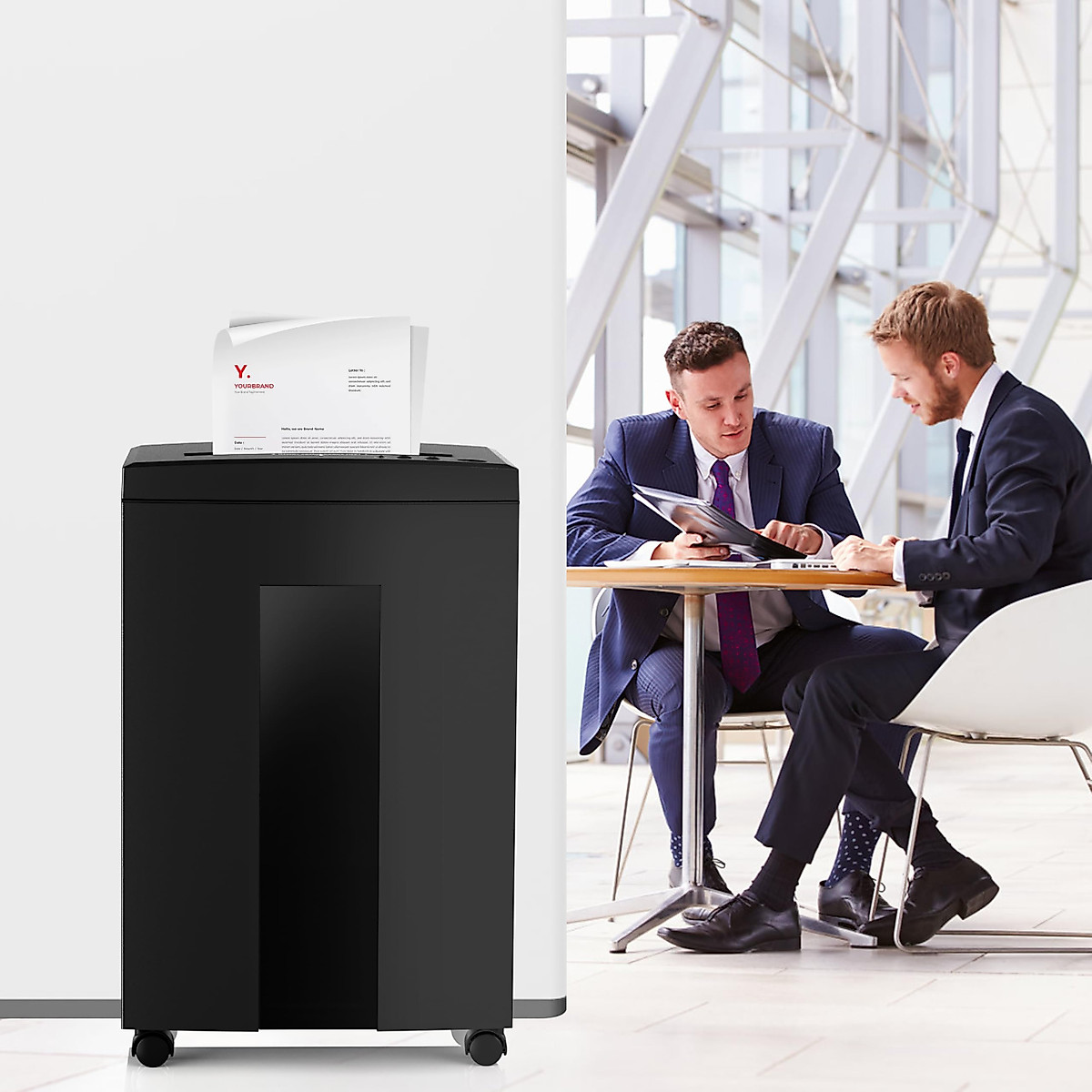 WOLVERINE 18-Sheet 60 Mins Running Time Cross Cut High Security Level P-4 Heavy Duty Paper/CD/Card Ultra Quiet Shredder for Home Office with 6 Gallons Pullout Waste Bin SD9113(Black ETL)