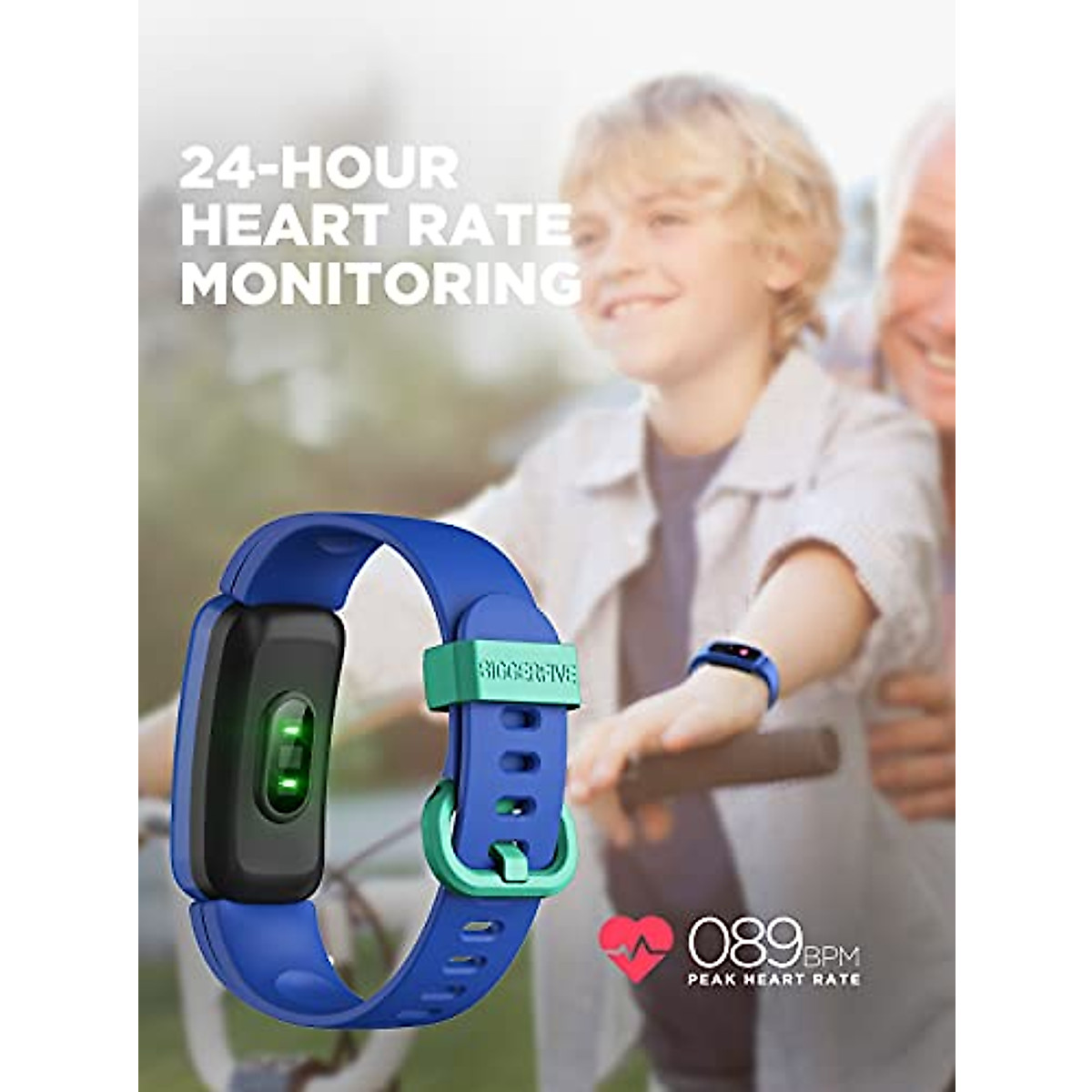 BIGGERFIVE Vigor Kids Fitness Tracker for Girls Boys Ages 5-15, Kids Watch with IP68 Waterproof, Pedometer, Kids Activity Tracker with Heart Rate Sleep Monitor, Calorie Step Counter Watch