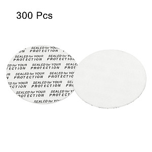 PATIKIL 38mm/1.5" Foam Lid Liner, 300Pack Adhesive PS Pressure Sensitive Seal Cap Liners Resistant Tamper for Plastic Glass Jar Bottle Cap Seals