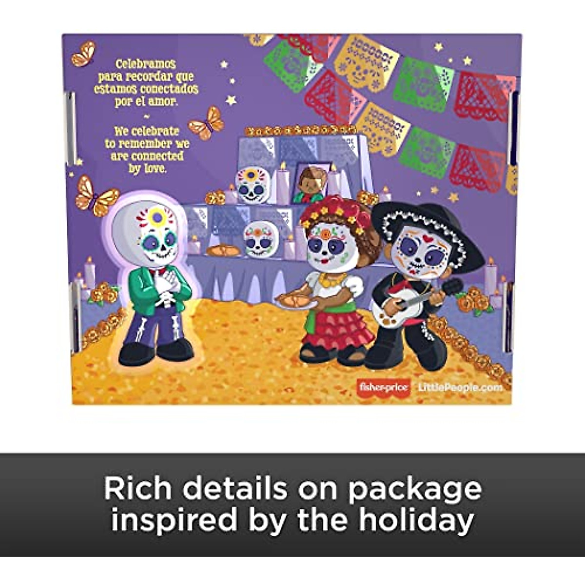 Little People Collector Día De Muertos Special Edition Set In A Display Gift Package for Adults & Kids, 3 Figures