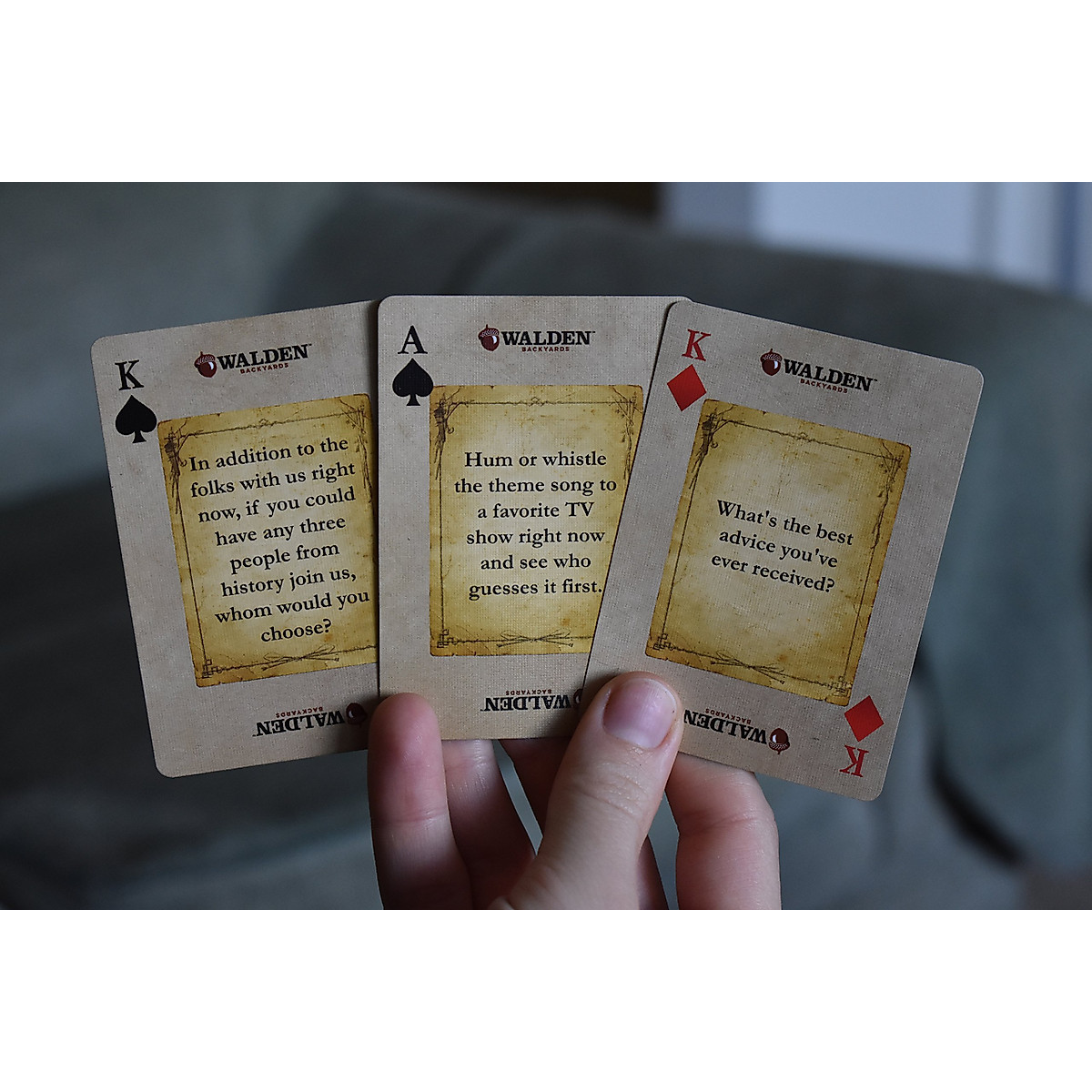 Conversation Starters Fire-Side Chats by Walden Sparking Great Conversation Around The Fire - Standard Playing Cards for All Card Games