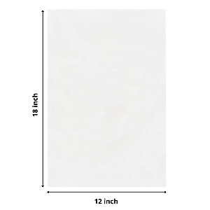 InfinitePack 100 CT 12x18 inches 1 Mil Clear Plastic Flat Open Poly Bags Great for Food, Storage, Packaging, and More