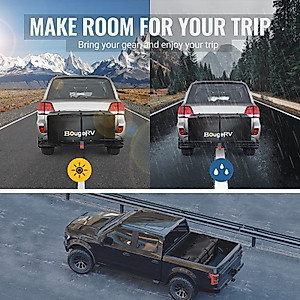 BougeRV Hitch Cargo Carrier Bag with Lock Waterproof Soft Shell 20 Cubic Feet (59" 24" 24") Cargo Bag for Hitch Carrier Include 8 Reinforced Straps for Truck Pickup RV All SUV with Hitch Cargo Basket