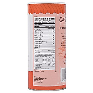 Sugar Canister 20 oz. Dixie Crystals - 24/Case By TableTop King