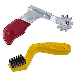 TCP Global Polishing and Buffing Pad Cleaning Spur Tool and Foam Pad Conditioning Brush - Clean Recondition Polisher Buffer Wool Compound & Polish Pads - Revitalize Microfiber Bonnets, Auto Detailing