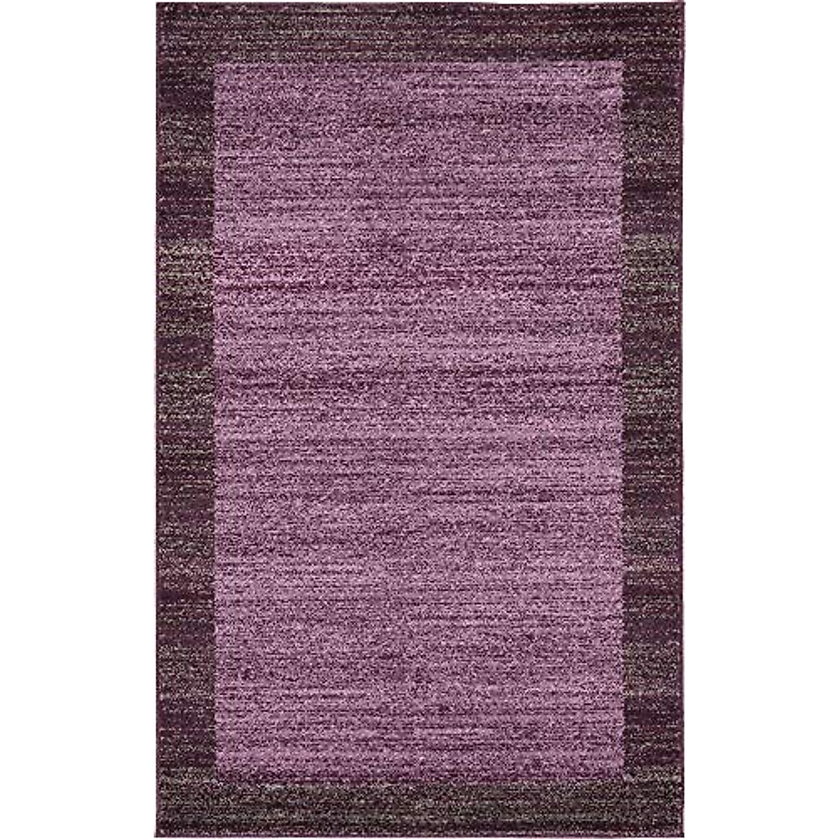 Unique Loom Del Mar Collection Area Rug-Transitional Inspired with Modern Contemporary Design, 3' 3 x 5' 3 Rectangular, Violet/Ivory