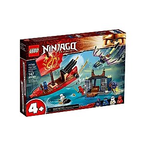 LEGO NINJAGO Legacy Final Flight of Destiny’s Bounty 71749 Ship Playset Building Kit, with Dragon and Jet Ski Toys; New 2021 (147 Pieces)