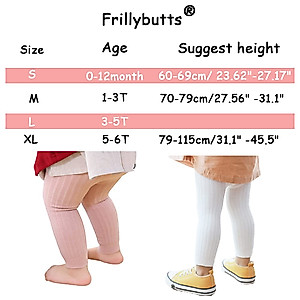 Frillybutts 6 Pack Cable Knit Leggings Unisex Infant Toddler Litter Kid Footless Tight 0-5T