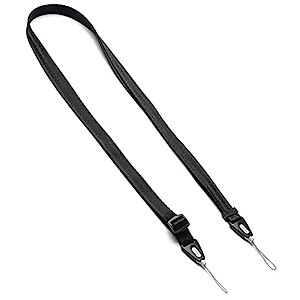 Ringke Shoulder Strap [Phone Lanyard] Designed for Camera Strap and Phone Strap, Adjustable Sturdy Universal Crossbody Strap Compatible with Camera and Phone Case - Black