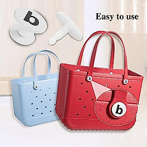 Replacement Rivets for Bogg Bag, Large Beach Bag Replacement White Buttons, Standard and Oversized XL Rubber Pool Bag Repair Rivets (10pc)