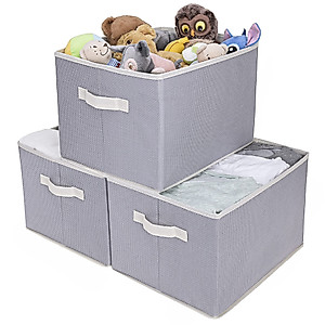 GRANNY SAYS Bundle of 3-Pack Rectangle Storage Bins & 1-Pack Hanging Closet Organizer