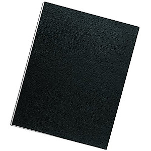 Fellowes Binding Linen Presentation Covers, Letter, Black, 200 Pack (5217001), Black Linen