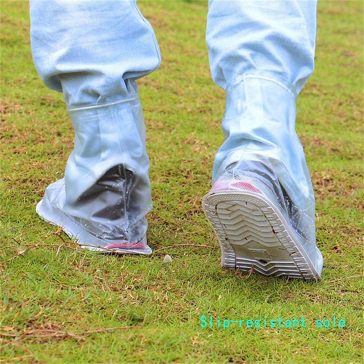 Whose Lemon Rain Boot Waterproof Shoes Cover Women Men Kids Reusable PVC Rubber Sole Overshoes Galoshes XL