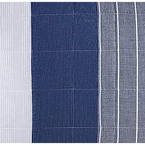 Nautica - Sham, Cotton Reversible Bedding with Envelope Closure, Pre-Washed for Added Softness, Stylish Home Decor (Swale Navy, 21" x 27")