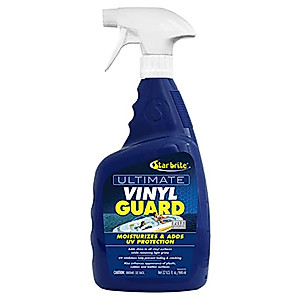 STAR BRITE Ultimate Vinyl Guard - Spray on Protection & Shine - Prevent Fading & Cracking - Keep Vinyl, Leather, Plastic & Rubber - 32 OZ (095932),blue