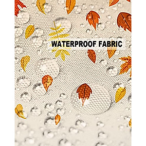 Outdoor Pillows 18x18 Waterproof Outdoor Pillow Covers Fall Marple Leaves Thanksgiving Polyester Throw Pillow Covers Garden Cushion Decorative Case for Patio Couch Decoration Set of 2 Autumn Harvest