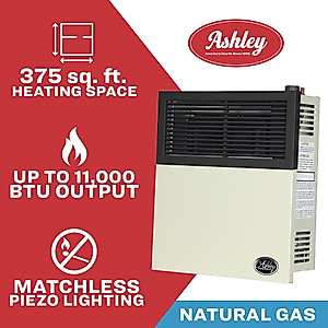 Ashley Hearth DVAG11N 11,000 BTU Direct Vent Natural Gas Heater, Cream