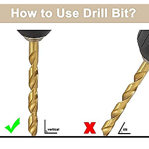 Yaegoo Titanium Twist Drill Bit Set High Speed Steel for Steel, Wood, Plastic, Metal, Copper, Aluminum Alloy with Storage Case (99 PCS)