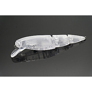 10pcs Unpainted swimbait Fishing Lure Body 110mm 13.27g 3sections Blank Clear Hard Lures 8075