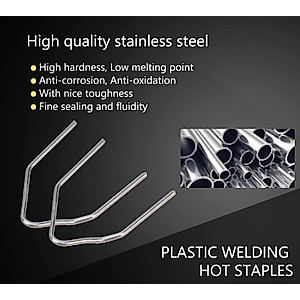 Plastic Welder Staples, 1200 pcs Hot Staples Plastic Repair Kit, Welding Hot Staples Wave, Corner & Flat for Repair Car Bumpers Hot Stapler Staples - Plastic Weld Hot Staples (0.8 0.6mm)