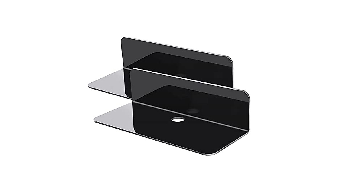 Acrylic Floating Wall Shelves 2 pcs - Damage-Free Wall Space Expansion