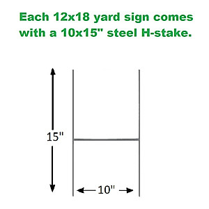 Two (2) Pack Custom + Personalized 12x18" Yard Sign, Metal Stake Included, by Legit Fast Printing