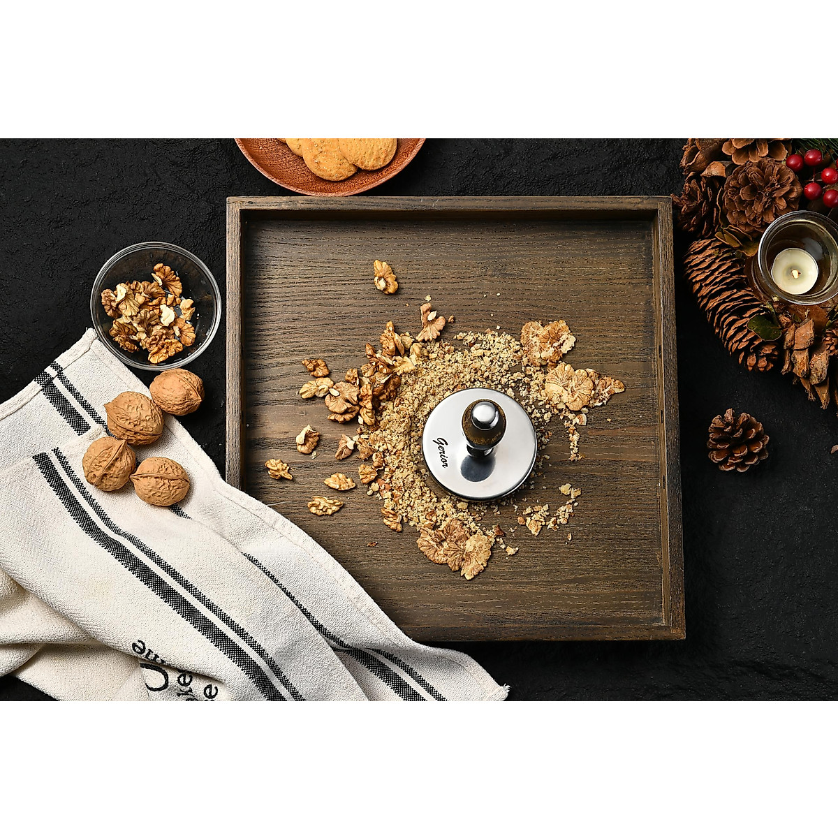 Meat Pounder Tenderizer - Solid Cast Stainless Steel Round Chicken Flattener Tool - Dishwasher Safe