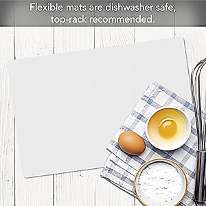 Cut N' Funnel Food Service Grade Heavy Gauge Flexible Plastic Cutting Board Mat 1 Pack18" x 12" Made in the USA BPA Free Dishwasher Safe
