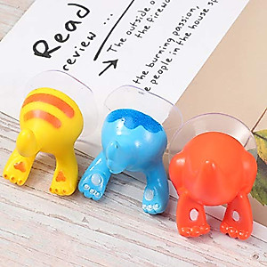 DOITOOL Towel Hooks 6pcs Suction Cup Wall Hooks Animal Tail Wall Hooks Hanger Holder for Shower Bathroom Kitchen Towel Loofah Sponge Robe Keys Bags (Mixed Color) Window Suction Cup Hooks