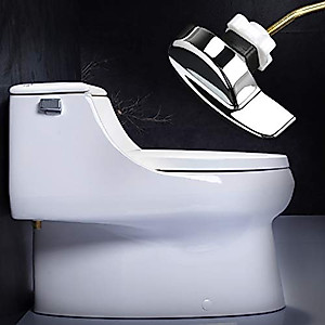 BESPORTBLE Toilet Flush Lever Toilet Lever Handle Toilet Tank Flush Lever Side Mount Toilet Lever Handle Compatible for Toilet Tank (Silver+Gold) Toilet Handles