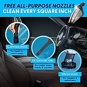 ThisWorx Car Vacuum Cleaner 2.0 - Upgraded w/ LED Light, Double HEPA Filter, 110W High Suction Power