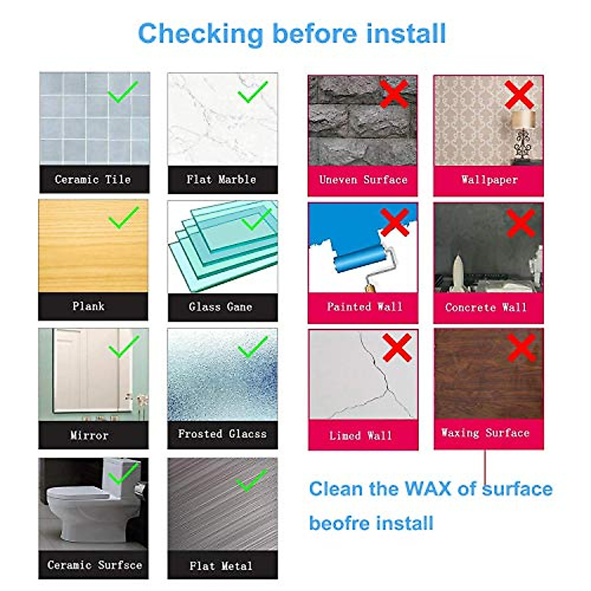 2IN1 No Drilling Broom Mop Holder, Broom Gripper Holds Self Adhesive, Wall Mounted Storage Rack Storage & Organization for Home, Kitchen Pan and Wardrobe Bathroom Garage Laundry Organizer Rack