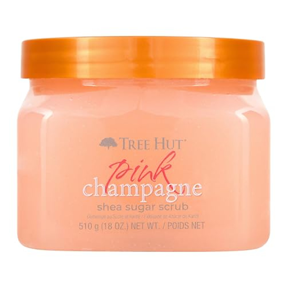 Tree Hut Pink Champagne Shea Sugar Scrub, 18 oz., Ultra Hydrating and Exfoliating Scrub for Nourishing Essential Body Care