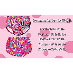Water Gear Reusable Baby Swim Diaper - Soft and Designed to Keep Your Baby Comfortable - Eco-Friendly - Great to Wear When Learning How to Swim - Pink - Large - 22-25 lb