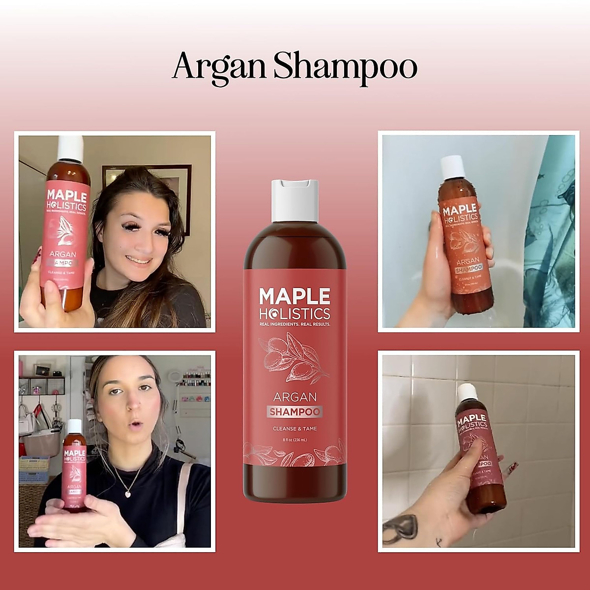 Argan Oil Shampoo for Dry Hair - Sulfate Free Shampoo for Damaged Hair and Frizz with Argan Oil for Hair - Volumizing Shampoo for Hair Shine and Volume Featuring Ultra Moisturizing Natural Oils