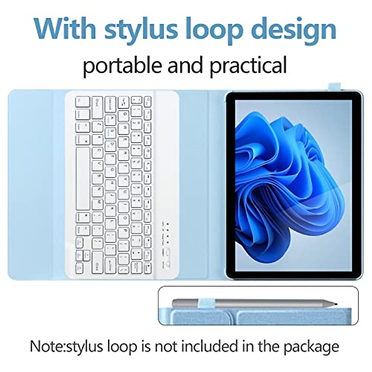 Keyboard Case for Surface Go 3 (2021)/ Surface Go 2 2020 / Surface Go 2018, Wireless Bluetooth Keyboard Cover for Microsoft Surface Go 3 Go 2 10.5 inch/Surface Go 10 inch