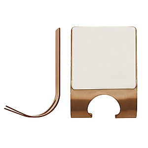 kwmobile 2x Razor Holder- Self-Adhesive Stainless Steel Shaver Wall Mount - Bathroom Organizer for Showers - Rose Gold