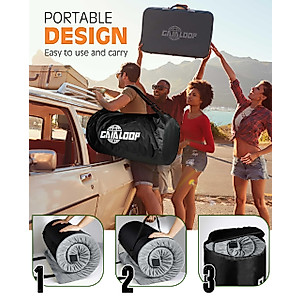 GAIALOOP Memory Foam Futon Mattress Car Camping Bed Glamping Roll Up Mattress, Japanese Floor Sleeping Mat Camp Cot Mattress Pad Travel Guest Adults Side Sleepers Space Gray [Twin: 75 * 38 * 3" ]