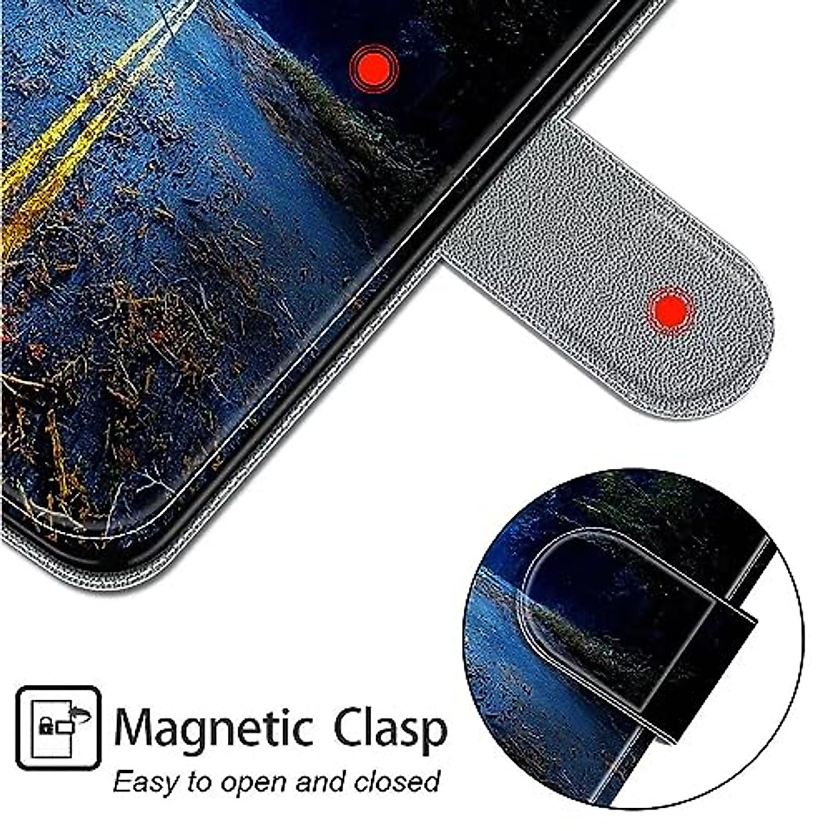 Domintell Galaxy S9 + Plus/G965 Moon Painted Wallet Case,[Card Slots] PU Leather Wallet Protection Case Magnetic Stand Flip Case Cover for Samsung Galaxy S9 + Plus Wrist Starp