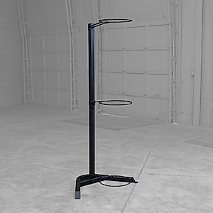 Body-Solid GSR10 Stability Ball Rack, Vertical Storage for Home and Commercial Gym, Grey/Black