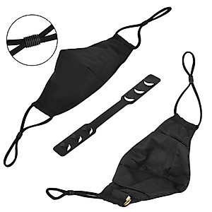 PIXIADORE-LED Voice Recognition Mask Light up Rave Mask Sound Active USB Rechargeable-Party Festival Dancing Halloween Black